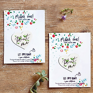 Plantable Wildflower Growing Paper, Heart Shaped Wedding Party Favors for Guests- Bridal Shower Funeral Memorial Plantable Packets NO Cards (Set of 50)
