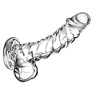 8.2 Inch Clear Dildo Sex Toys - Soft Realistic Dildos with Suction Cup Monster Dildo with Hands-Free Play Curved Shaft and Ball Fake Penis, Anal G Spot Dildo Suitable for Beginner Women and Gay