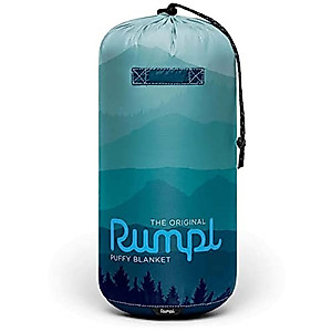 Rumpl The Original Puffy | Printed Outdoor Camping Blanket for Traveling, Picnics, Beach Trips, Concerts | 52" x 75" | Blue Ridge Fade, 1-Person