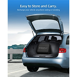 ShockFlo G1 Level 2 EV Charger (40Amp, 240V, NEMA 14-50P), Wall-Mounted EVSE SAE J1772 EV, Portable Electric Vehicle Charger with Adjustable Current/Timing Delay, Plug-in Home EV Charging Station