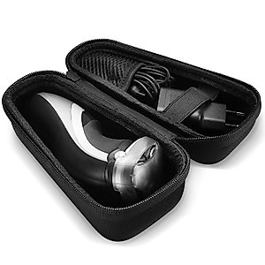 ProCase Carrying Case for Norelco Electric Shaver, Travel Carry Protective Bag for Norelco Men's Trimmer and Shaver 4500 3100 6400 9700 1150x 8900 1100, Father’s Day Choice -Black