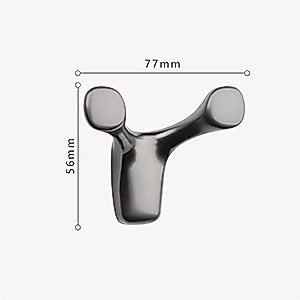 EYHLKM Wall Mounted Clothes Hook Punch-Free Bathroom Coat Hook Living Room Robe Hooks Rustproof Clothes Keys Hook Home Accessories ( Color : Golden , Size : As The Picture Shows )