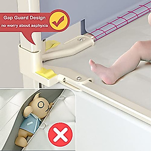 KCRET Bed Rail for Toddlers,Upgraded Infants Safety Bed Guardrail with Breathable Fabric for Twin, Double, Full-Size Queen & King Mattress (78.7“×30”, Gray)