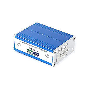 COMMFRONT Industrial 4-Wire RS422 / RS485 / RS232 Surge Protector, Passive, 3-Stage Surge Protection, DIN-Rail Mount