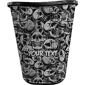 YouCustomizeIt Skulls Waste Basket - Single Sided (Black) (Personalized)