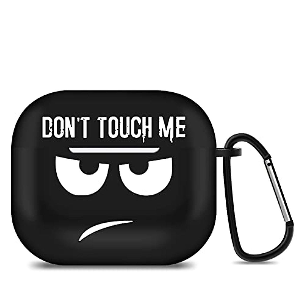 Jusy Compatible with AirPods Pro Case Don't Touch Me Cool Aesthetic Cover with Keychain Cute Shockproof AirPod Pro Accessories Gift for Men Boys