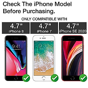 Purity Glass Screen Protector for iPhone 8 / iPhone 7 / SE 2020 (3-Pack) [w/Installation Frame] Tempered Glass Screen Protector Compatible with Apple iPhone SE 2nd Gen, 8, 7 (4.7-in) [Case Friendly]