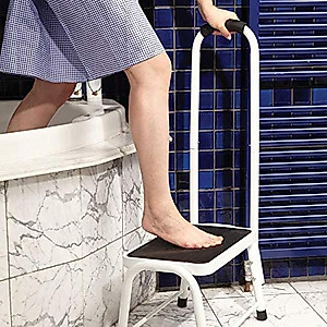 Di Rollo Non Slip Safety Step Stool Bath Kitchen Mobility Aid Handrail Platform Support