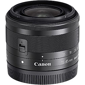 Canon EOS M50 Mirrorless Digital Camera Bundle + 15-45mm & 55-200mm Lenses (Black) - 2680C021