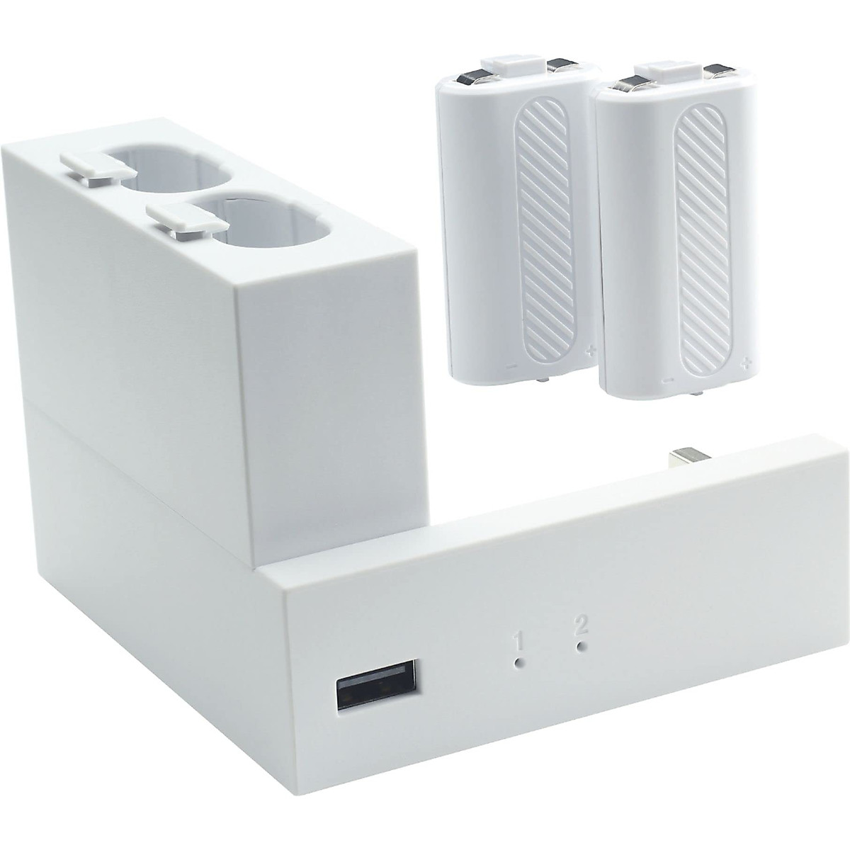 INSIGNIA Insignia - Side Dock Dual Battery Charger for Xbox Series S - White