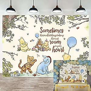 Classic Bear and Friends Photography Backdrop Newborn Baby Shower Decoration Background Boys Girls Birthday Party Backdrop Studio Props 5x3ft