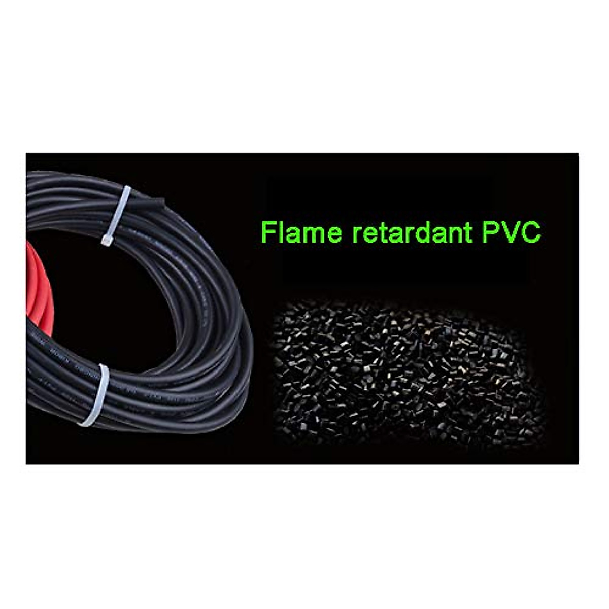 SHIERLENG 1 Pair 10AWG 10FT Solar Extension Cable with PV Male Female Connector Photovoltaic Red Black Wire (6mm2) for Solar Panel Cable Kit System (10FT)