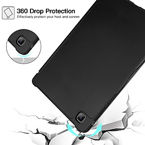 ZtotopCase Case for Samsung Galaxy Tab A7 10.4 Inch 2020 (SM-T500/T505/T507), Ultra-Thin and Lightweight Smart PU case with Automatic Sleep/Wake Function, case for Samsung Galaxy Table A7, Black