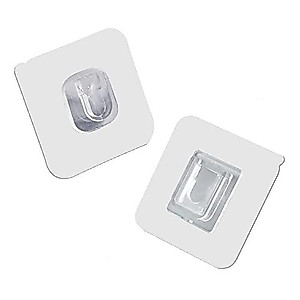 Demall 10pcs Double-Sided Adhesive Wall Hooks Snap Fastener Hanger Strong Transparent Hooks Suction Cup Sucker Wall Storage Holder for Kitchen Bathroo