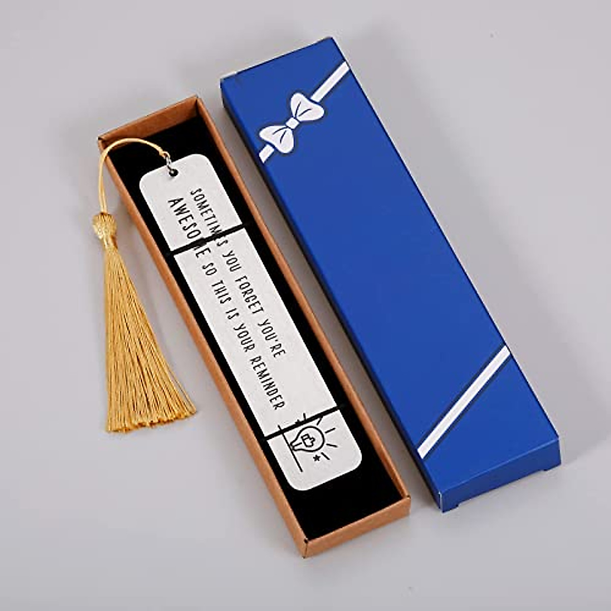 Valentines Day Gifts for Him Her Bookmark with Tassel for Teen Girls Inspirational Gifts for Women Daughter Son Teen Boys Birthday Gifts for High School Students Teacher Book Lover Reader from Mom Dad