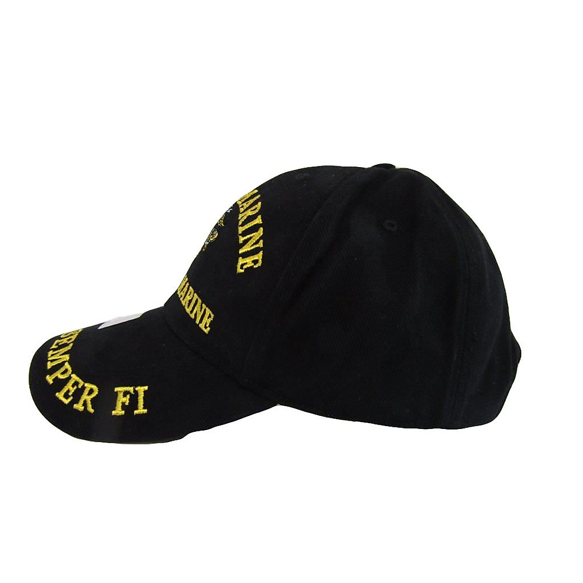 USMC EGA Semper Fi Fidelis Once A Marine Always a Marine Cap Hat Marines 4-07-B Black