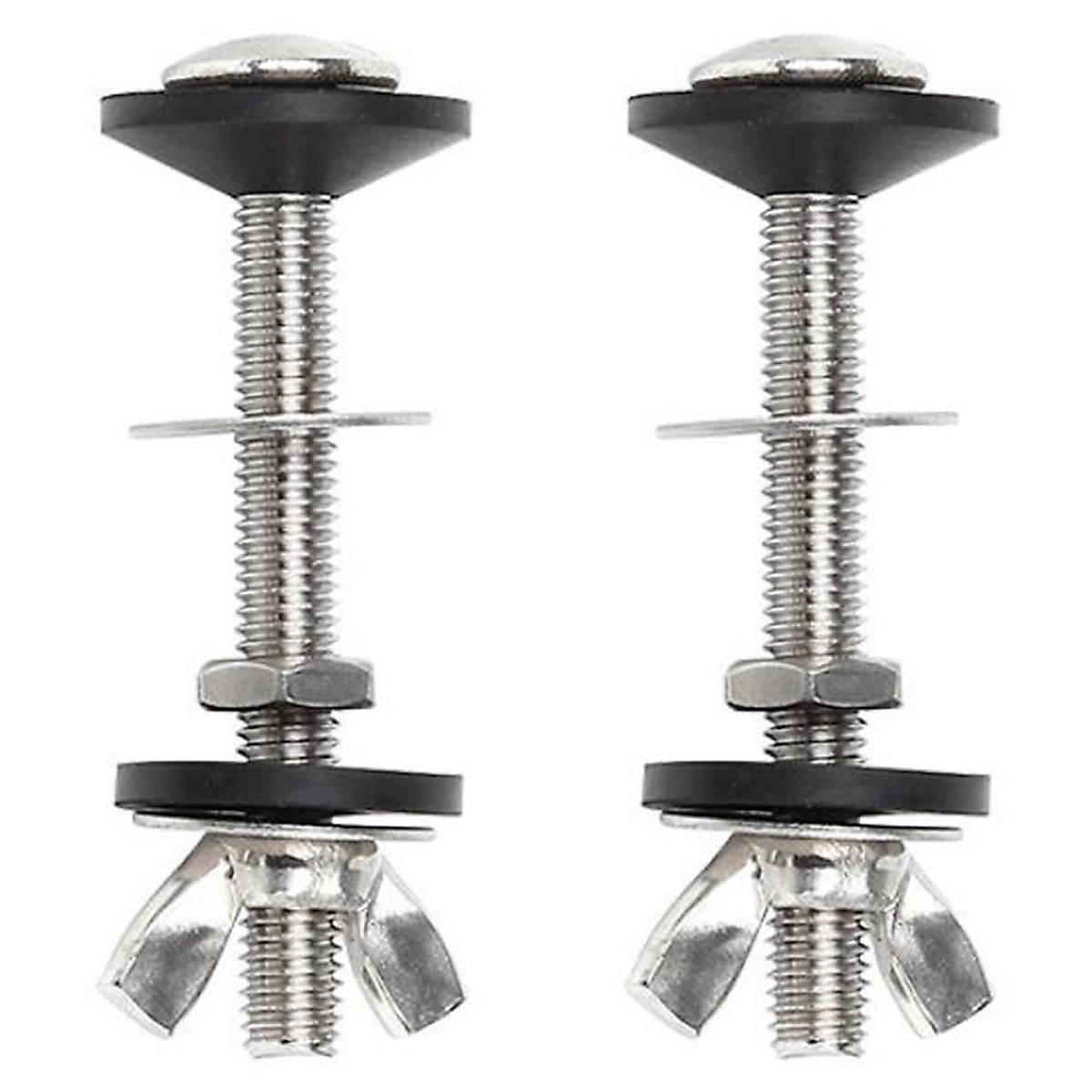 2 Pcs Leaking Toilet Close Coupling Toilet Bolts and Seal Set Toilet Bolt Set to Floor Kit Repair Fixings for Toilet Bidet
