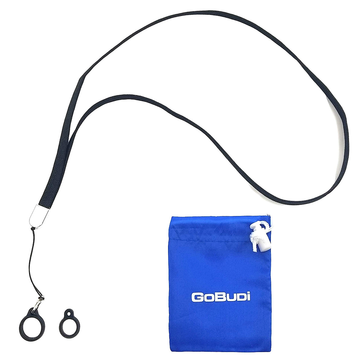 GoBUDi Lanyard Necklace Leash and Full Kit of rings to fit any device