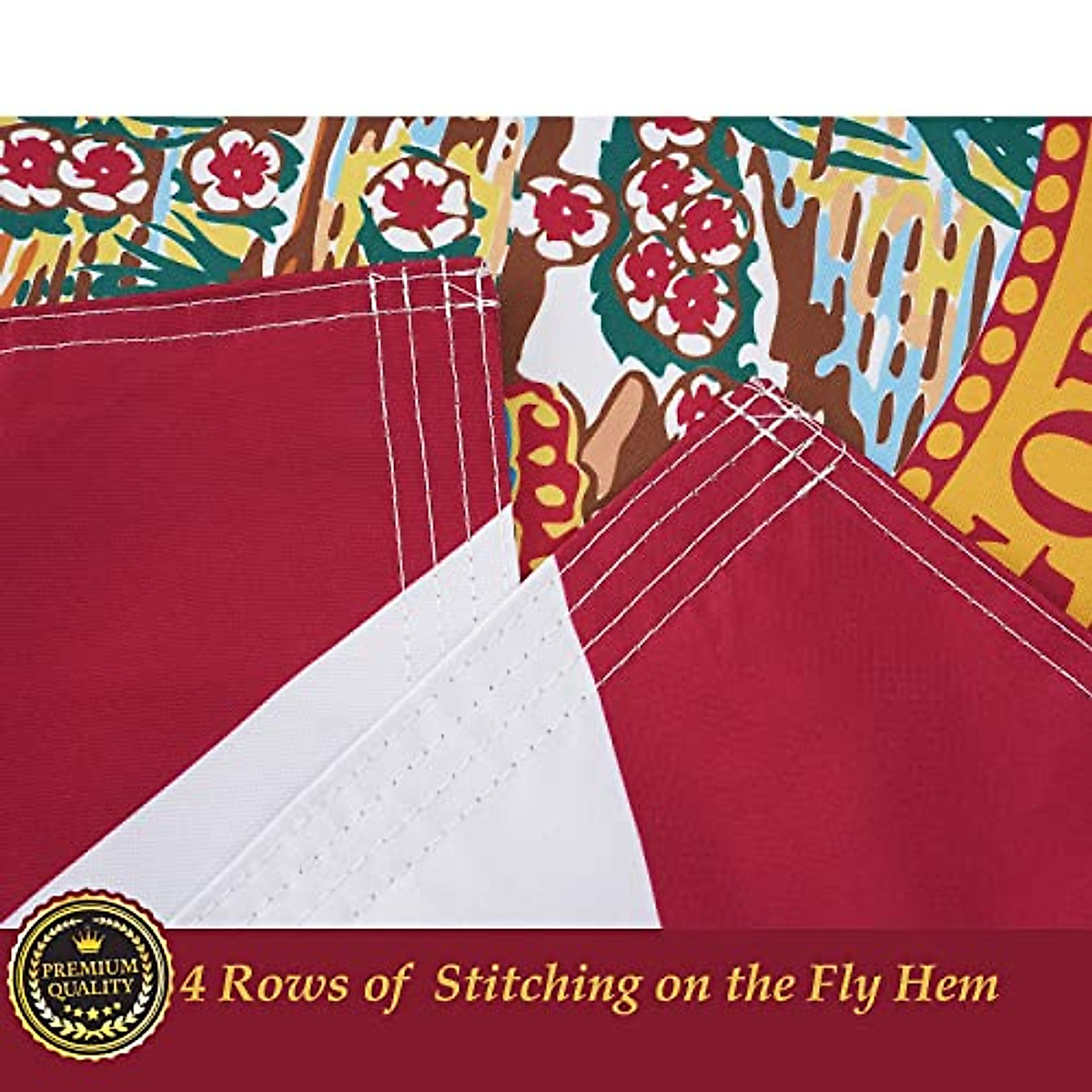 TOPFLAGS Florida Flag 4x6 Double Side 3Ply FL State Flags Heavy Duty Outdoor 4 Rows Stitched Edge with 2 Brass Grommets