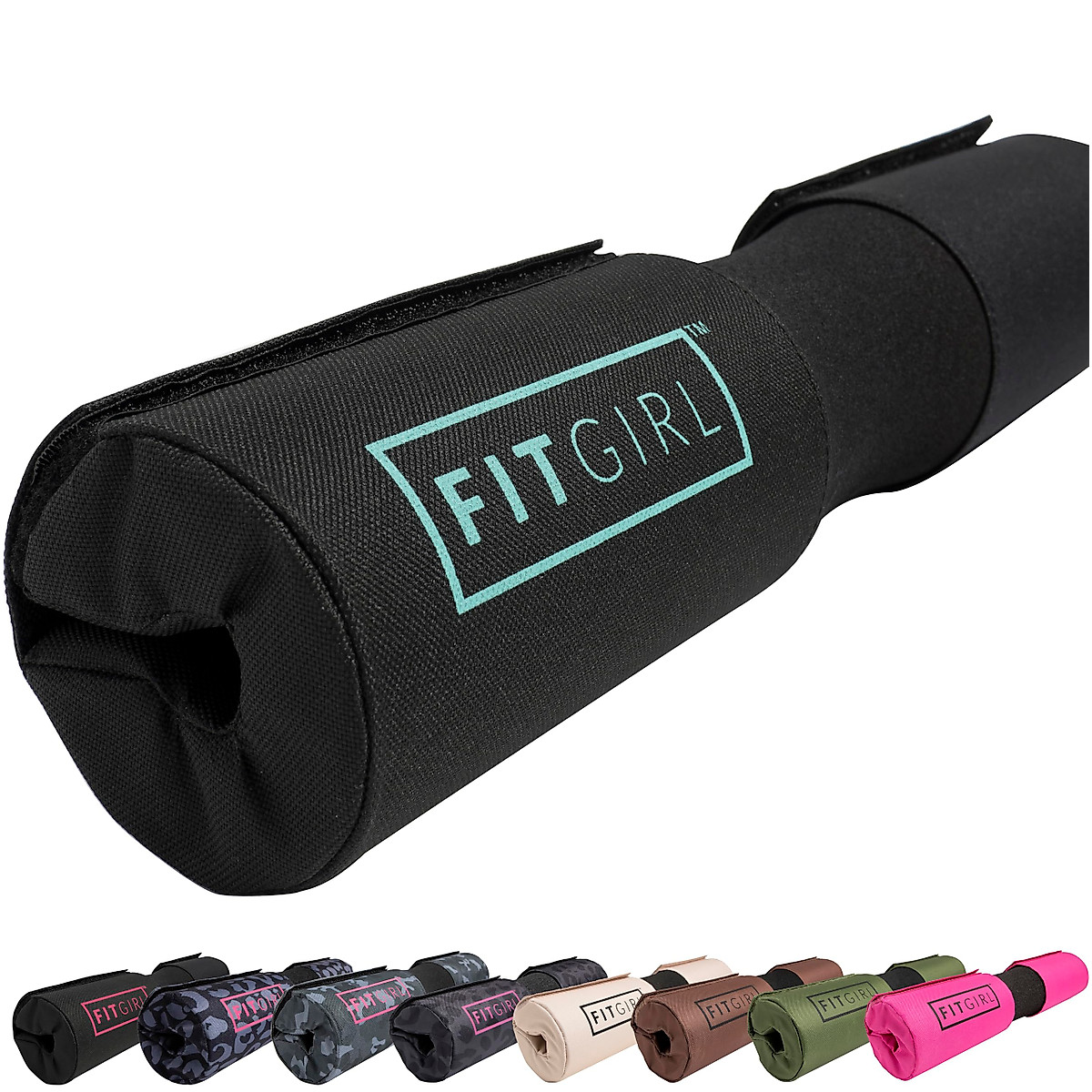 FITGIRL - Squat Pad and Hip Thrust Pad for Leg Day, Barbell Pad Stays in Place Secure, Thick Cushion for Comfortable Squats Lunges Glute Bridges, Works W Olympic Bar and Smith Machine (Mint)