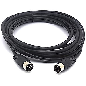 PIIHUSW Long 8 PIN DIN Cable Male to Male MIDI Extension Cord for Bang and Olufsen B&O PowerLink mk 2 BeoLab (5 Meter)