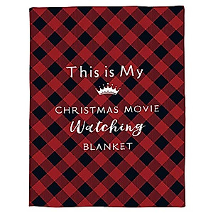 Teamery All Season Bed Blanket Fleece Blanket Throw Lightweight Super Soft Cozy Luxury Microfiber - This is My Christmas Movie Watching Blanket (40 x 50 Inches)
