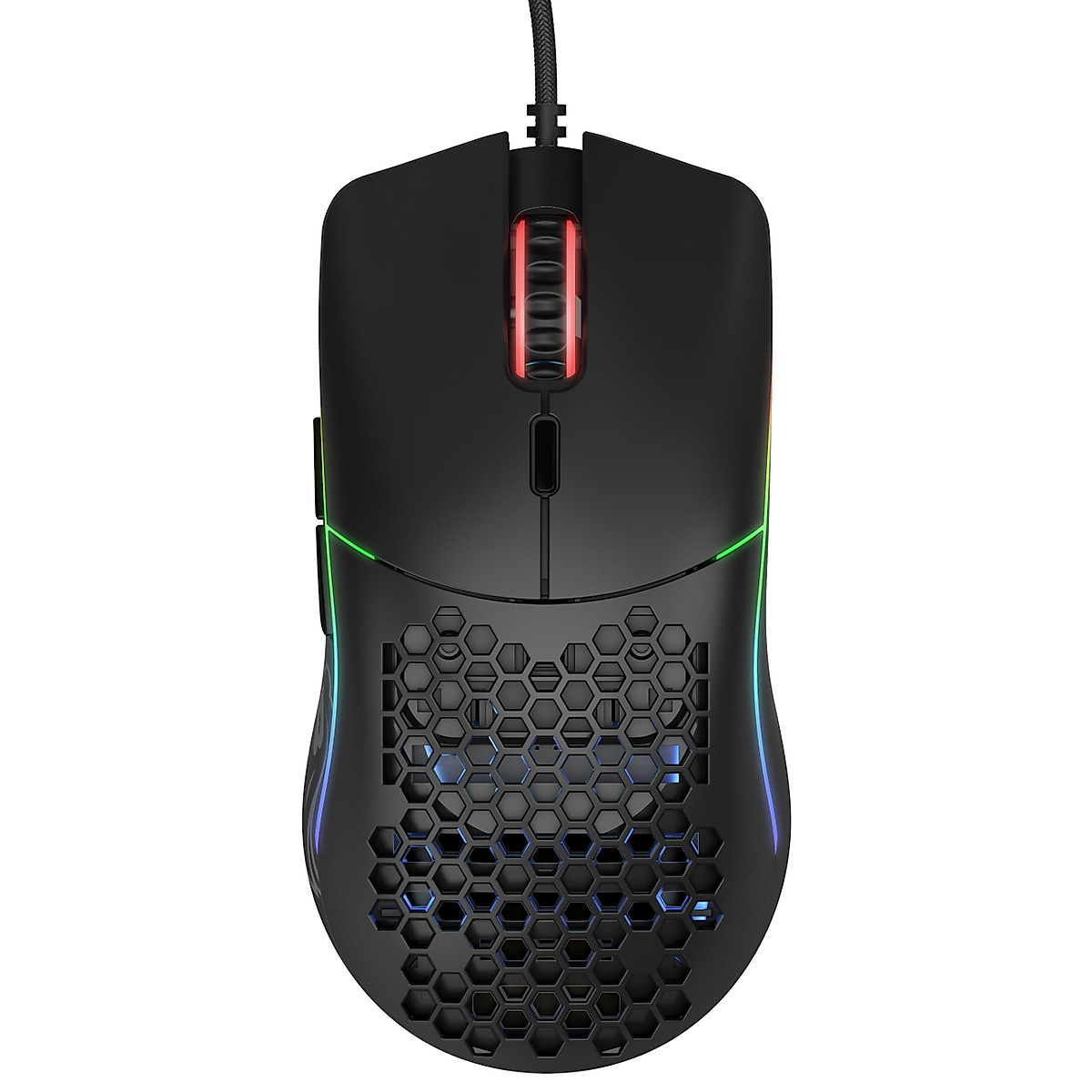 Glorious Model O Wired Gaming Mouse 67g Superlight Honeycomb Design, RGB, Pixart 3360 Sensor, Omron Switches, Ambidextrous - Matte Black