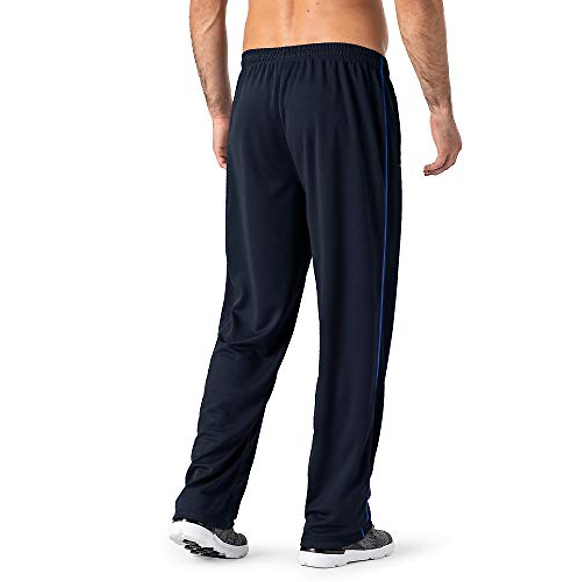 MAGNIVIT Men's Athletic-fit Run Sport Pant Training Fitness Trousers with Zippered Pockets Blue