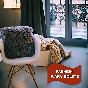 6 Pieces Faux Fur Squares Fabric Shaggy Fur Cuts Fluffy Square Fur Patches for Cosplay Costume Craft Supply Decoration (10 x 10 Inch, Black, White, Gray)