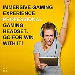 Anivia Over Ear Headphones Wired with Microphone - Stereo Surround Sound Headsets Gaming Headset with HD Mic, Bass, Noise Isolating, Volume-Control for Multi-Platforms