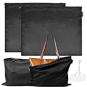 2 PCS Dust Cover Storage Bags Silk Dustproof Drawstring Bag storage pouch Satin Bags for Packaging Handbags, Purses, Shoes Boots Home Storage Bags