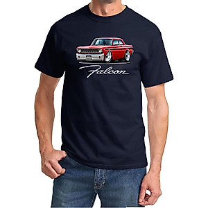 1964 Ford Falcon Hardtop Full Color Design Tshirt Large Navy Blue