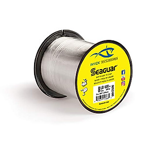 Seaguar InvizX Freshwater 100% Fluorocarbon Fishing Line 8lbs, 600yds - 08VZ600