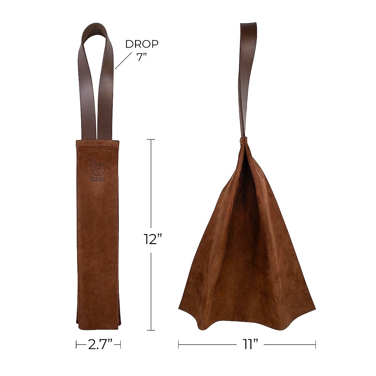 TACO DOG, Dog Chew Sheet Toy for Active Chewers, Alternative Chew Accessory for Puppies, Full Grain Leather, Handmade, Bourbon Brown