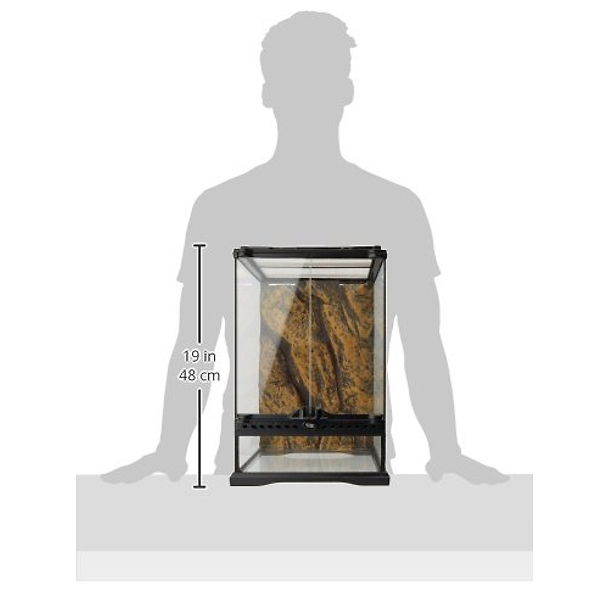 Exo Terra Glass Terrarium Kit, for Reptiles and Amphibians, Mini Tall, 12 x 12 x 18 inches, PT2602A1