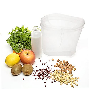 EXQUIMEUBLE 3 Pcs Mesh Food Filter Bags Fruit Filter Pouch Cheesecloth Straining Bags Tea Filter Bag Mesh Strainer Organic Yogurt Tea Strainer Fruit Juice Filter Pouch White Nylon Bag Soy Milk