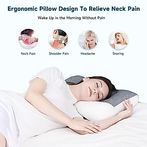 DOINUO Super Ergonomic Pillow, Orthopedic Correction Bed Pillow Repair Traction Pillow, Neck Support Pillow for Side Sleepers, Neck and Shoulder Pain Pillow for All Sleeping Positions