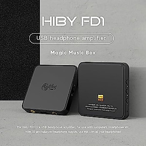 HiBy FD1 hi res USB c dac amp Portable dac Headphone amp Mini dac dongle with Balanced Headphone Output for iPhone/Android/iOS/Mac/Windows