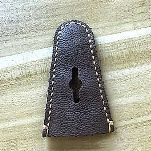 SHARROW Archery Bow Limb Tip Protector Pur Leather Recurve Bow Tip Guard Protective Hunting Accessory (Dark Brown)