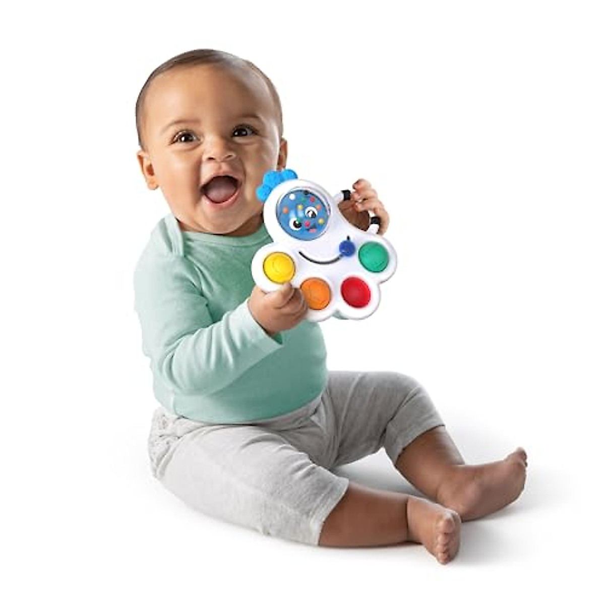 Baby Einstein Octopus 3-in-1 Bubble Pop Dimple Fidget Toy and BPA Free Teether, Age 6 Months+