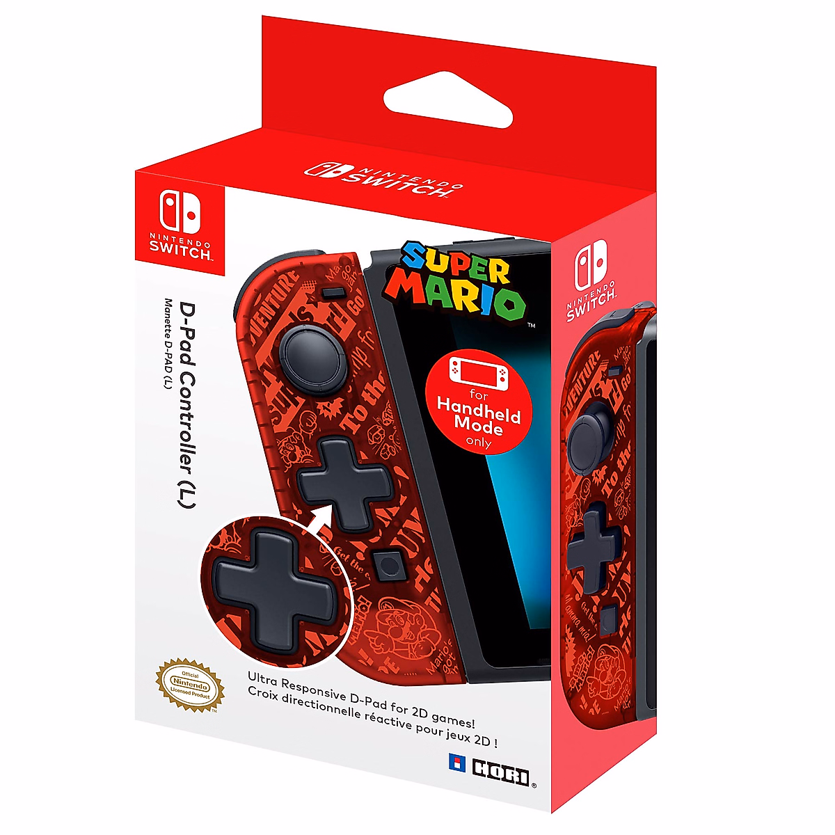 HORI D-Pad Controller (L) (Mario) Officially Licensed - Nintendo Switch