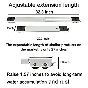 Yutianli Heavy Duty Extensible Appliance Roller is Suitable for Washing Machines, Refrigerators, Dryers, Dishwashers and other Heavy Objects, can bear 300 kg. Washing Machine Base…