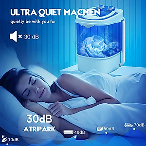 Superday Mini Portable Washing Machine, Single Tub Compact Washing Machine with Spin Cycle, 5.7LBS Washing Capacity Small Electric Washer Machine for Home, Apartments, Outdoor, RV, Dormitory, Blue