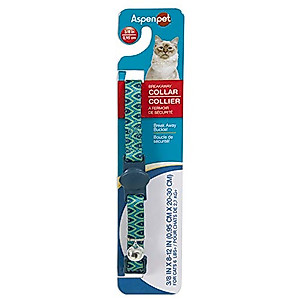 Petmate Aspen Pet Breakaway Fashion Collar, 3/8" x 8-12", Sub Geo Blue