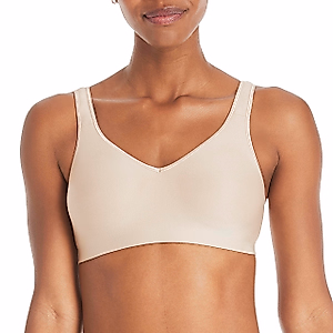 Hanes Womens Smooth Comfort Wireless Bra, Seamless Full-coverage T-shirt Moisture Wicking, Single & 2-pack Bra, Nude, 3X-Large US