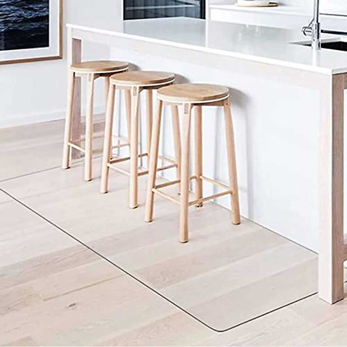 Clear PVC Desk Chair Mat 2mm PVC Clear PVC Floor Protector Mat, Chair Mats with Non-Slip for Hard Floors Transparent PVC Mats Rectangle Floor Protector Mat Waterproof,60/70/80/90/100/110/120/130/140/