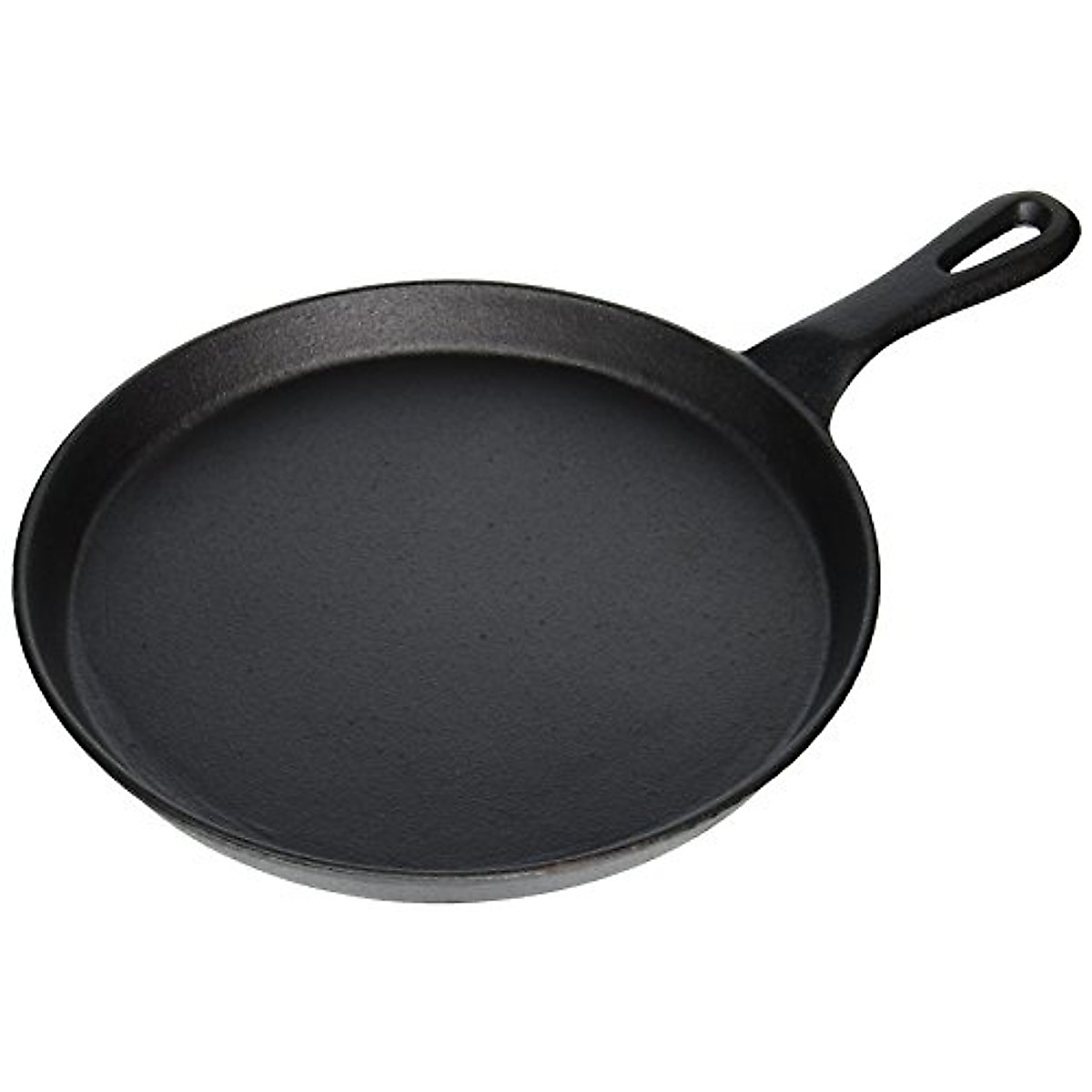 Winco Round Cast Iron Grill Pan, 10-Inch, Black Finish