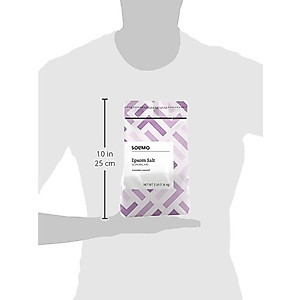 Amazon Brand - Solimo Epsom Salt Soaking Aid, Lavender Scented, 3 pound (Pack of 1)