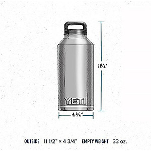 YETI Rambler 64oz Vacuum Insulated Stainless Steel Bottle with Cap (Stainless Steel)