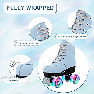 jessie Roller Skates for Women, Frosted Toddler Roller Skates Adjustable Holographic Women Roller Skates Girls Roller Skates Adults for Indoor Outdoor